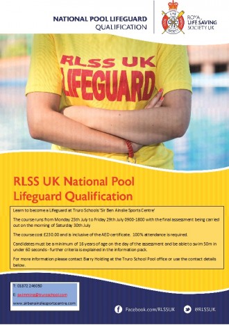RLSS Pool Lifeguard Course : Sir Ben Ainslie Sports Centre