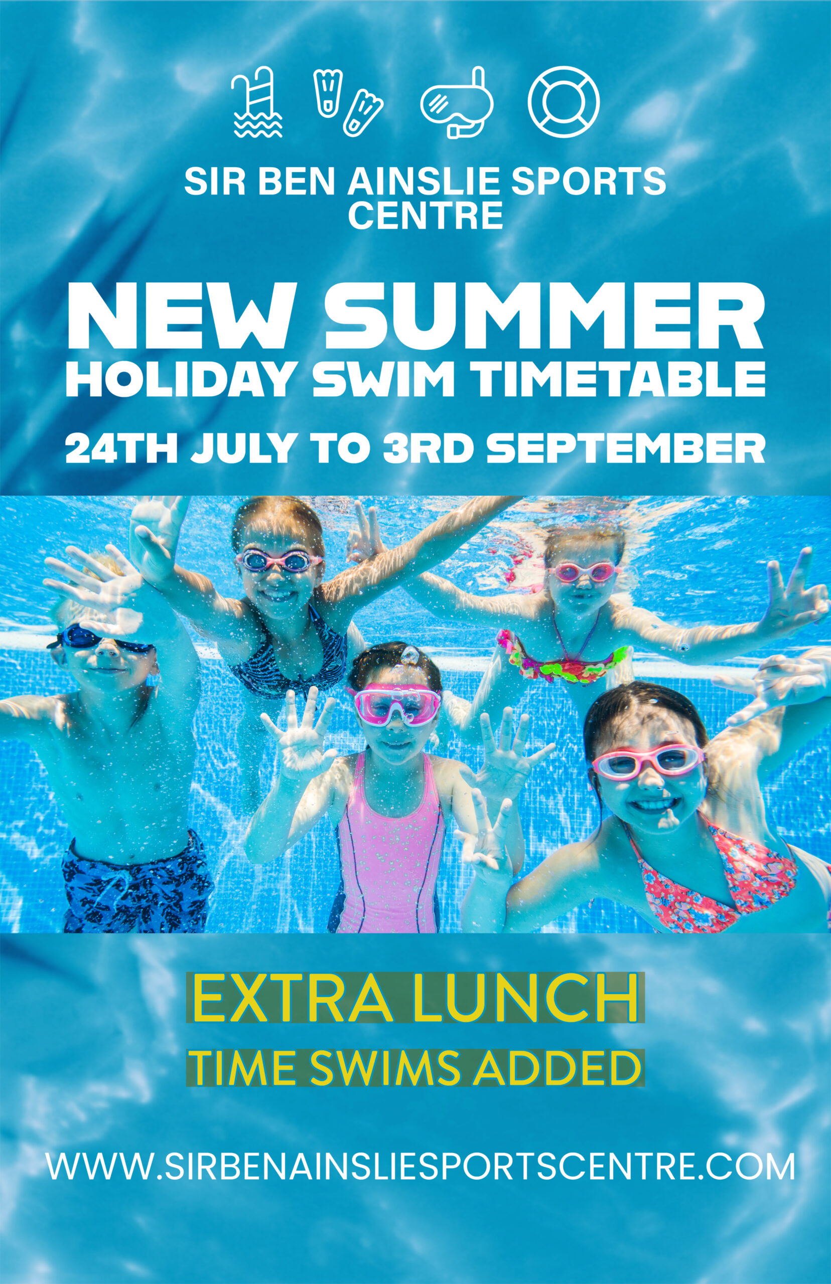 Summer Holiday Swim Timetable : Sir Ben Ainslie Sports Centre